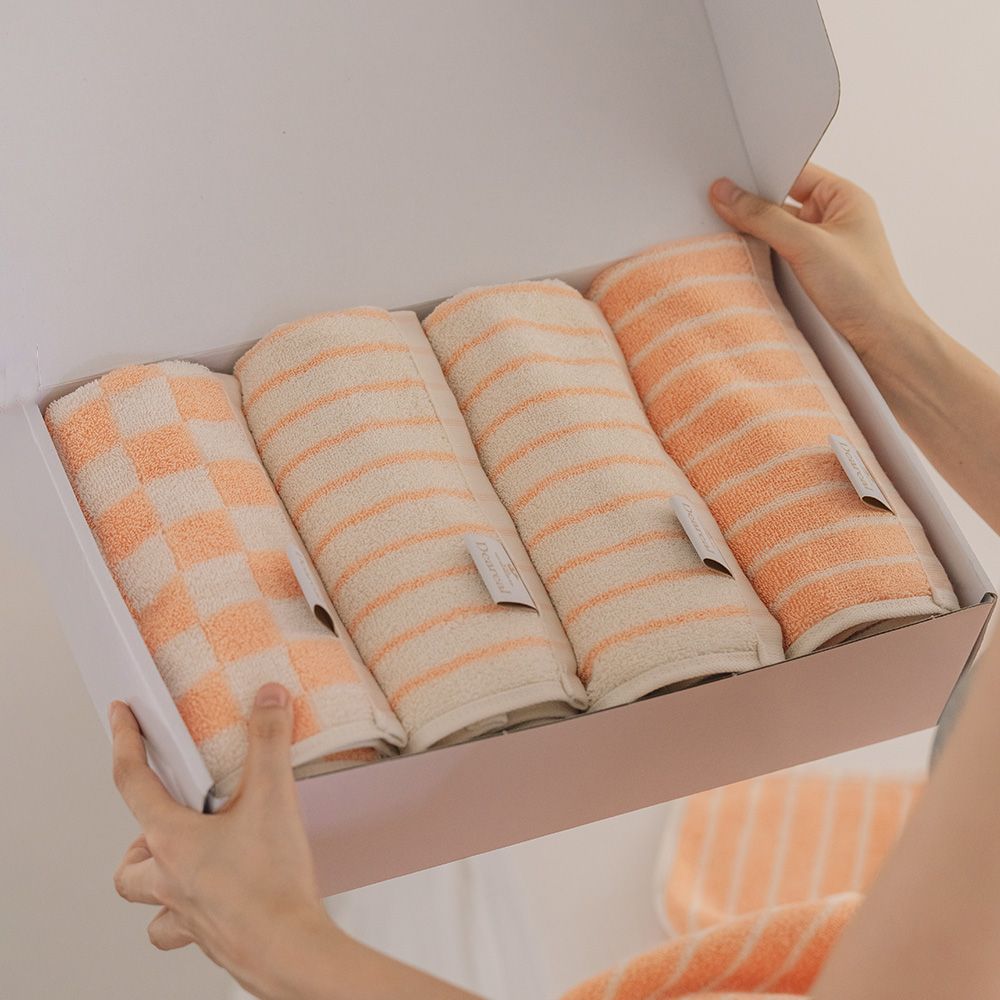 살구 수건_4P(패키지포장) - 감도 깊은 취향 셀렉트샵 29CM