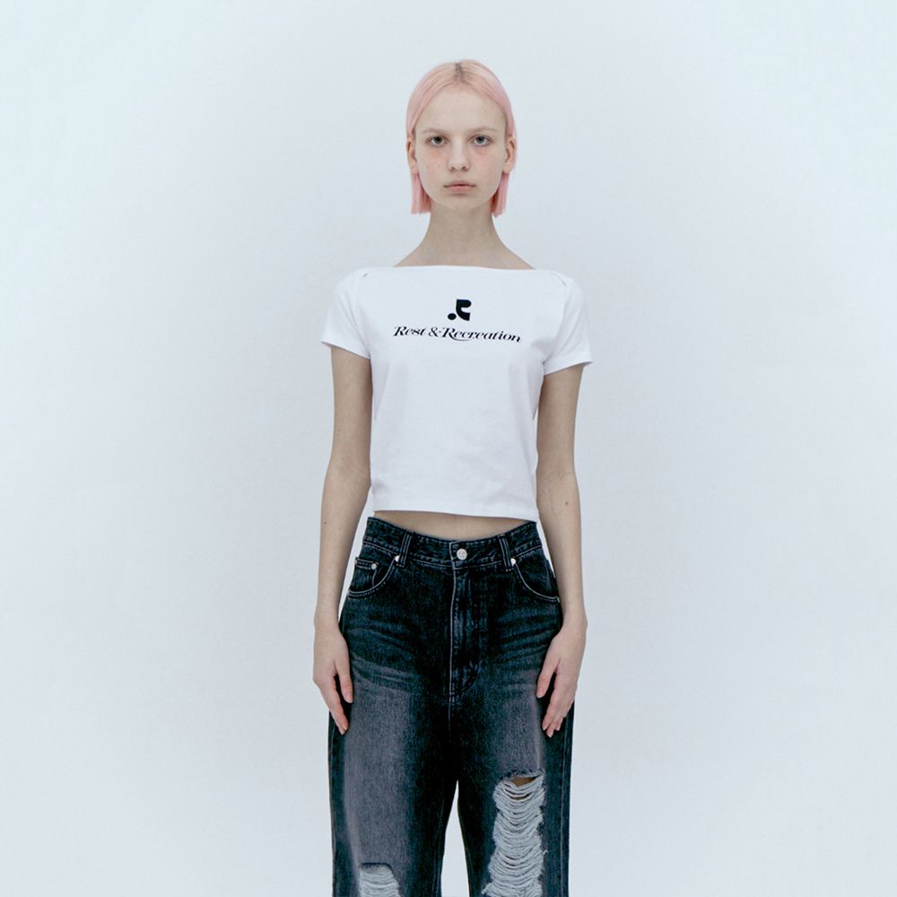 [29CM 단독] LOGO LIP NECK T-SHIRT (WHITE) - 감도 깊은 취향 셀렉트샵 29CM