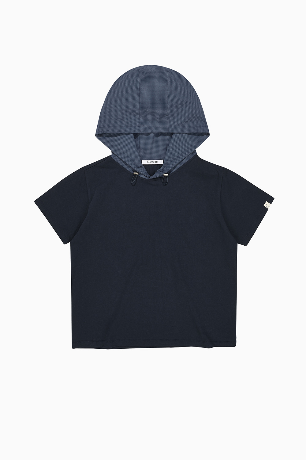 HOODED HALF T-SHIRTS, NAVY - 감도 깊은 취향 셀렉트샵 29CM