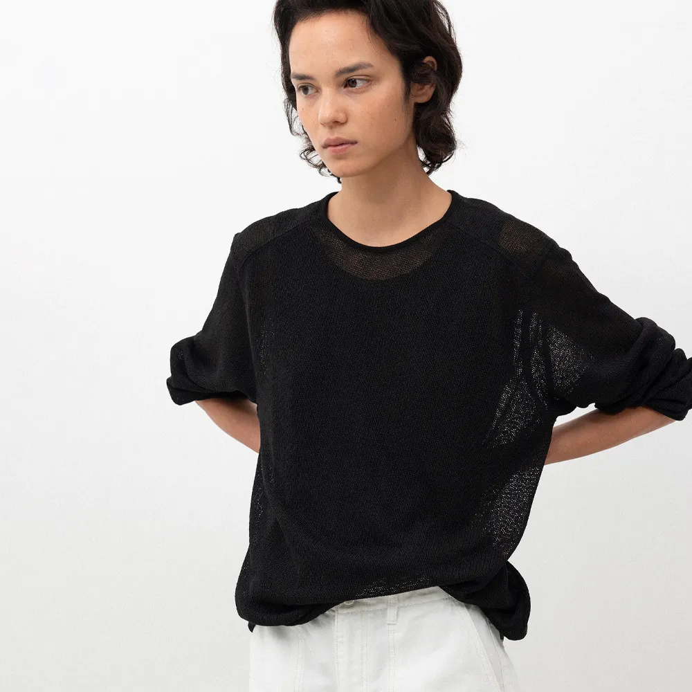 [3rd] Leau linen sweatshirt_black - 감도 깊은 취향 셀렉트샵 29CM