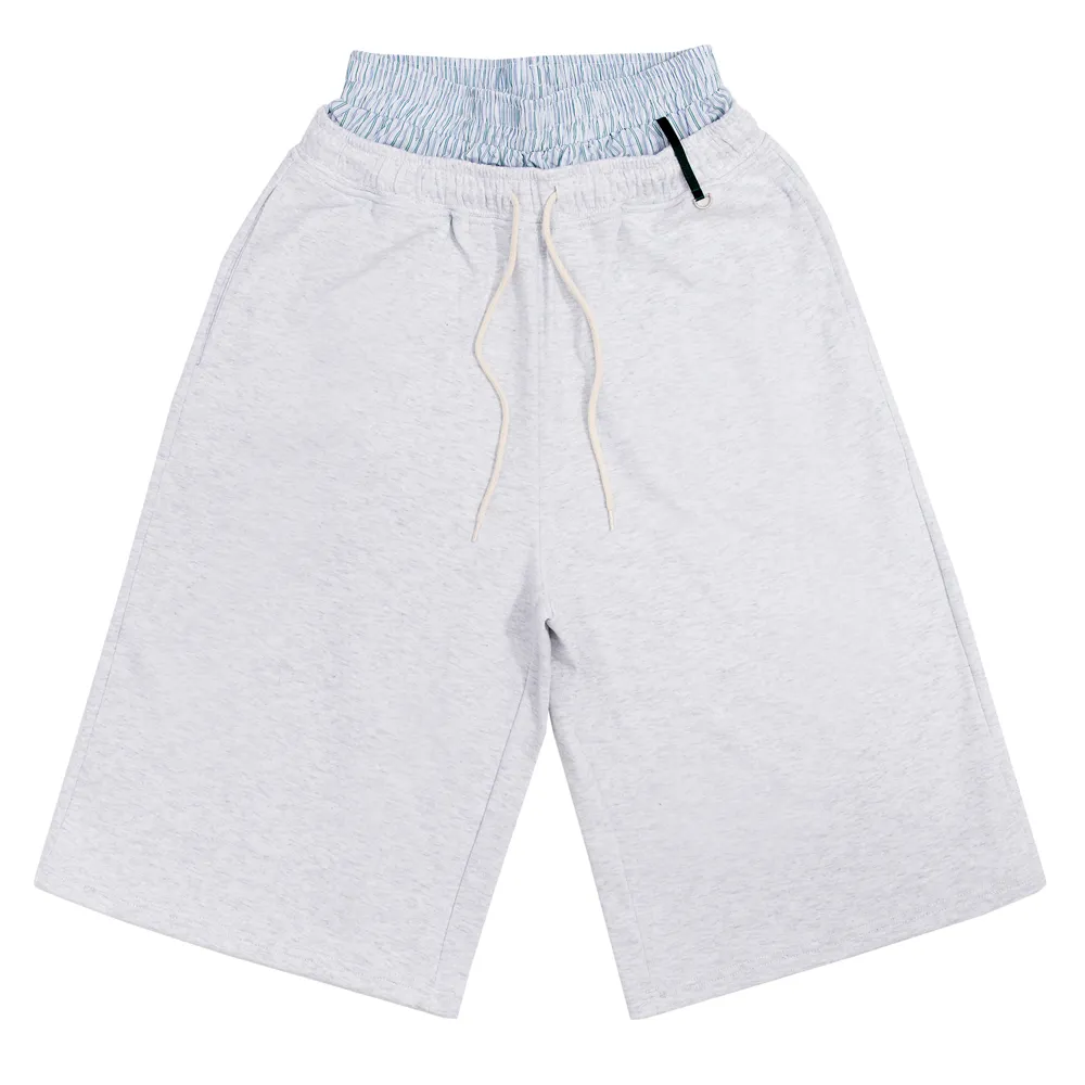 TRUNK LAYERED SWEAT SHORTS [WHITE MELANGE] - 감도 깊은 취향 셀렉트샵 29CM
