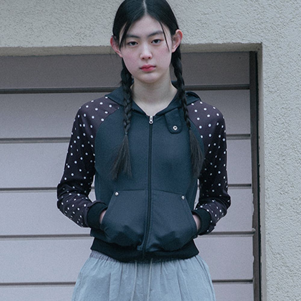 dot two tone zip-up (charcoal) - 감도 깊은 취향 셀렉트샵 29CM