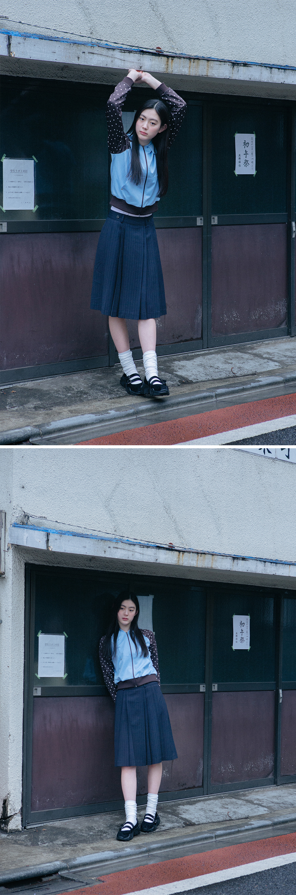 dot two tone zip-up (charcoal) - 감도 깊은 취향 셀렉트샵 29CM