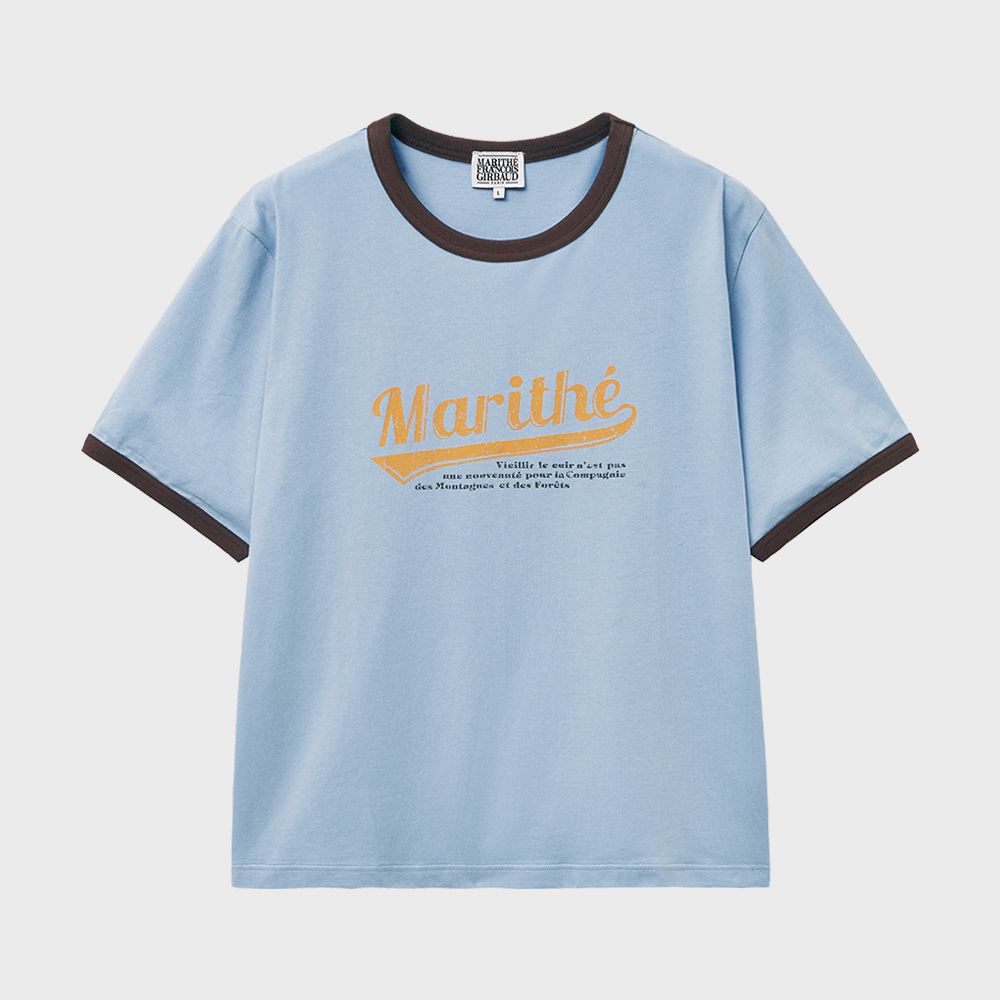 W VINTAGE BASEBALL RINGER TEE sky blue - 감도 깊은 취향 셀렉트샵 29CM
