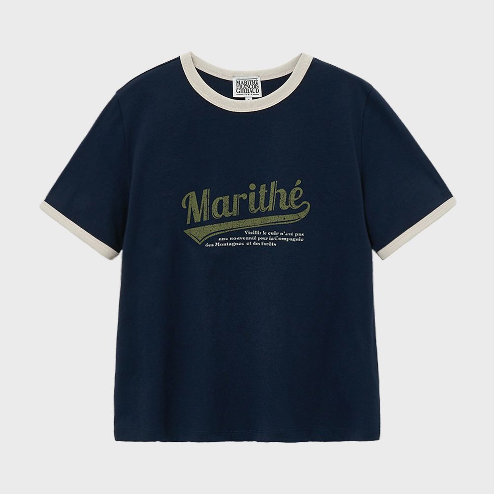 W VINTAGE BASEBALL RINGER TEE navy - 감도 깊은 취향 셀렉트샵 29CM
