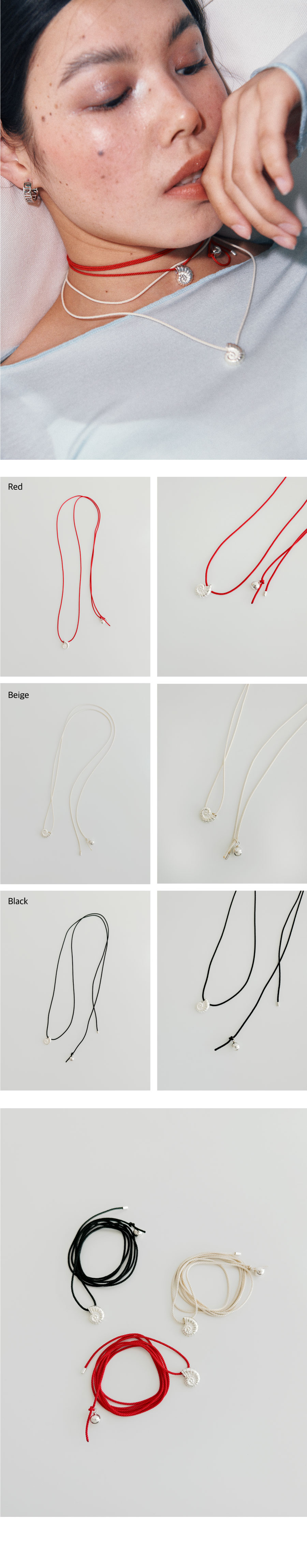 925silver Ammonite String Tie / 3color - 감도 깊은 취향 셀렉트샵 29CM