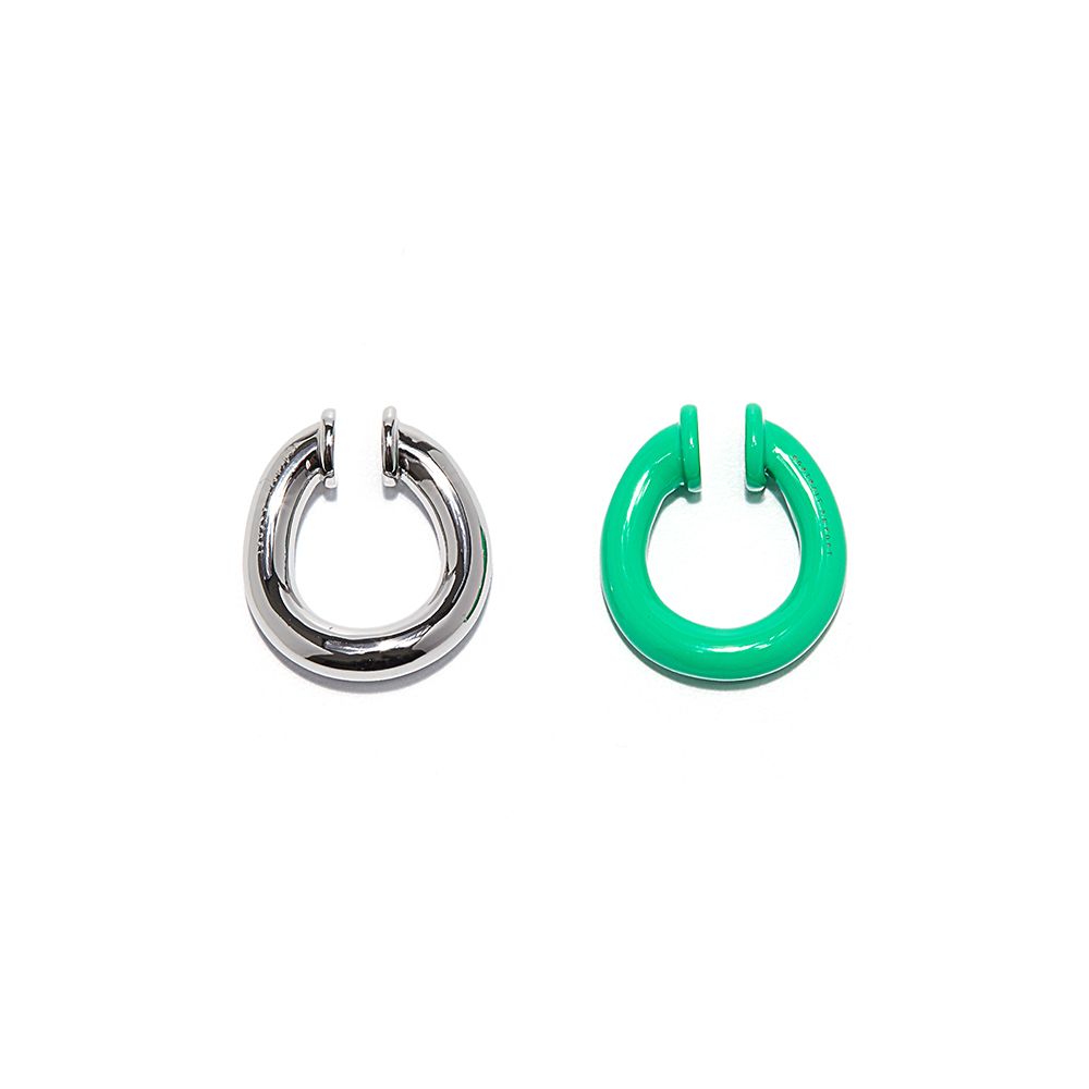 Signature twist series bon bon GREEN & SILVER mini size ear cuff - 감도 ...