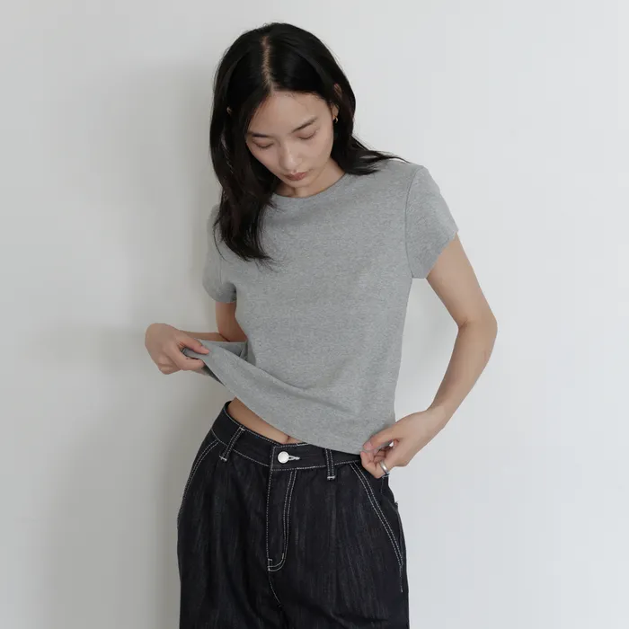 Round crop t-shirt_5colors - 감도 깊은 취향 셀렉트샵 29CM