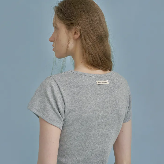 Label basic t-shirt_gray - 감도 깊은 취향 셀렉트샵 29CM