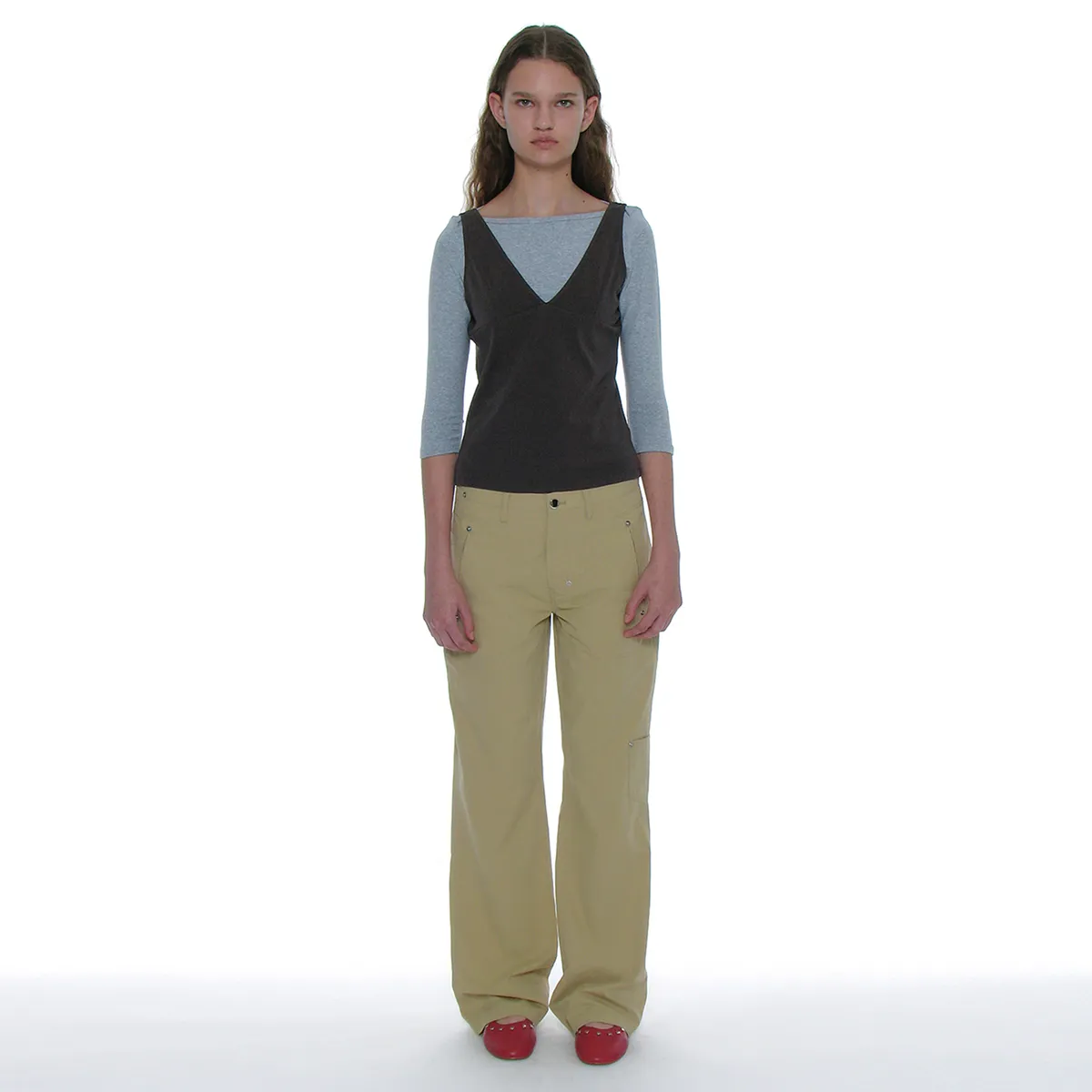 LOWRISE POCKET POINTED PANTS_BEIGE - 감도 깊은 취향 셀렉트샵 29CM