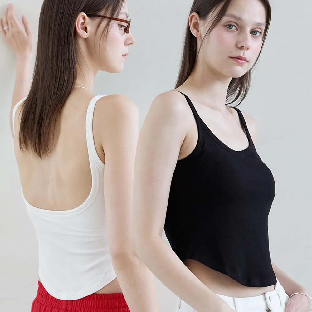 웨이브 크롭 브라탑 티셔츠 3colors 2P - 감도 깊은 취향 셀렉트샵 29CM