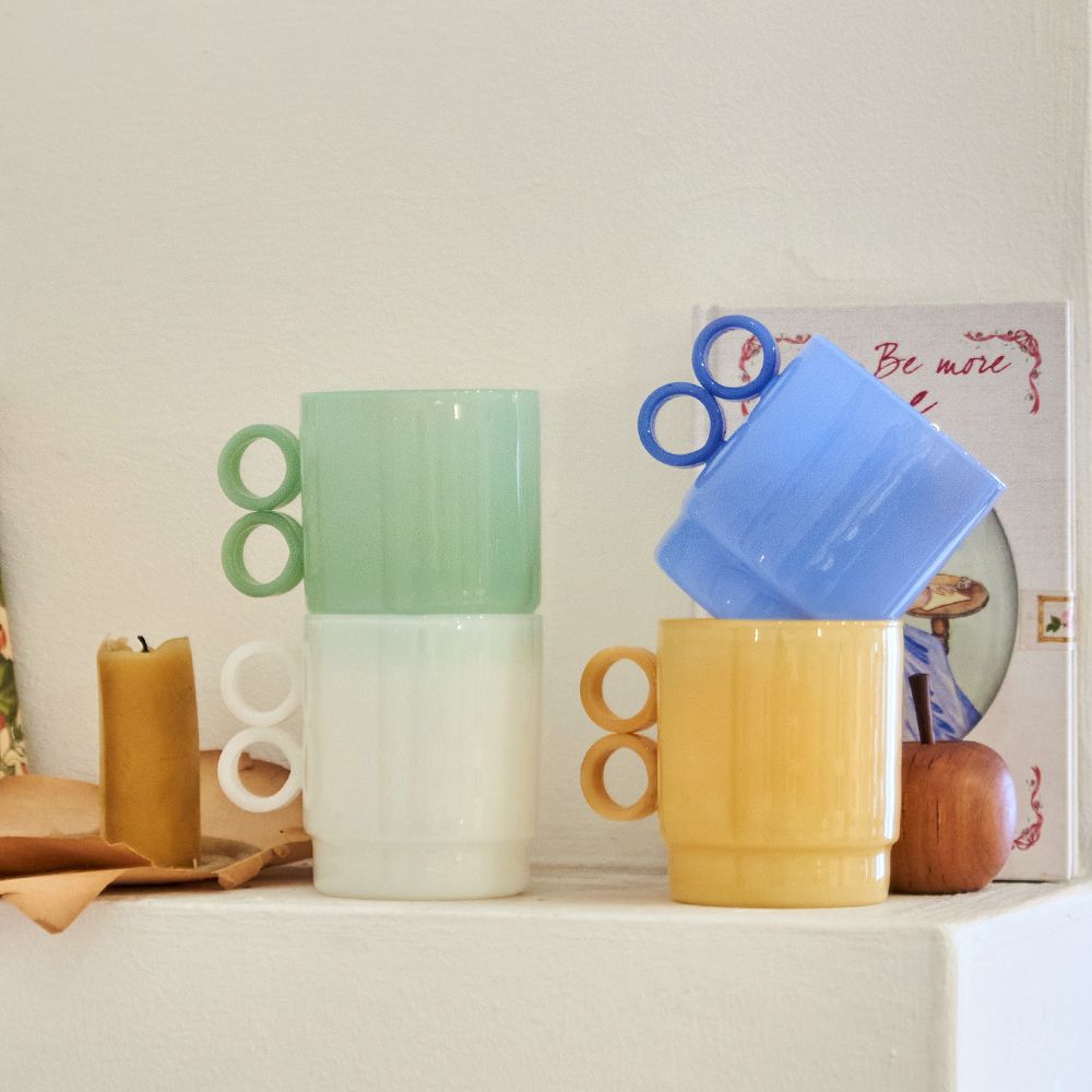 뉴티지 데일리 머그컵 2P 세트 밀크글라스 유리잔 4color - 감도 깊은 취향 셀렉트샵 29CM