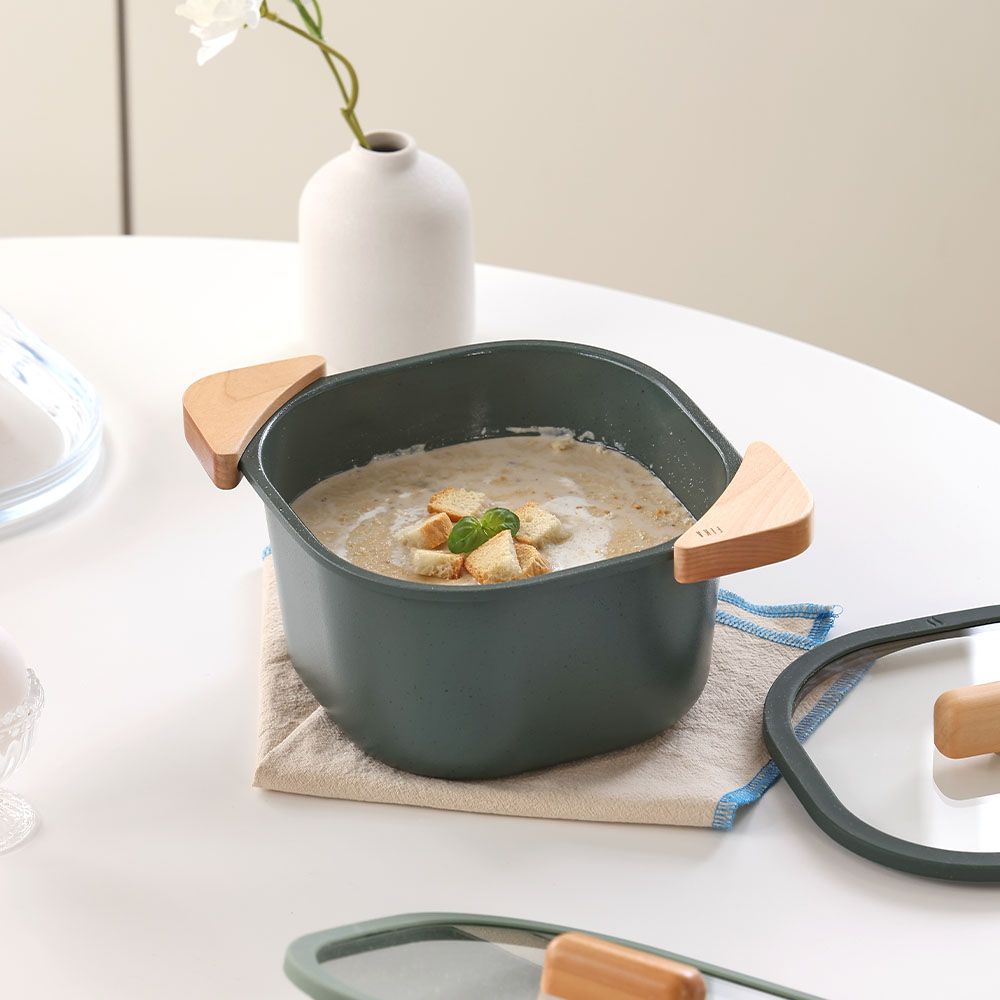 피카 오브제 컴포트 인덕션 IH 냄비 16cm_보타닉그린 (우드그립2P증정) - 감도 깊은 취향 셀렉트샵 29CM