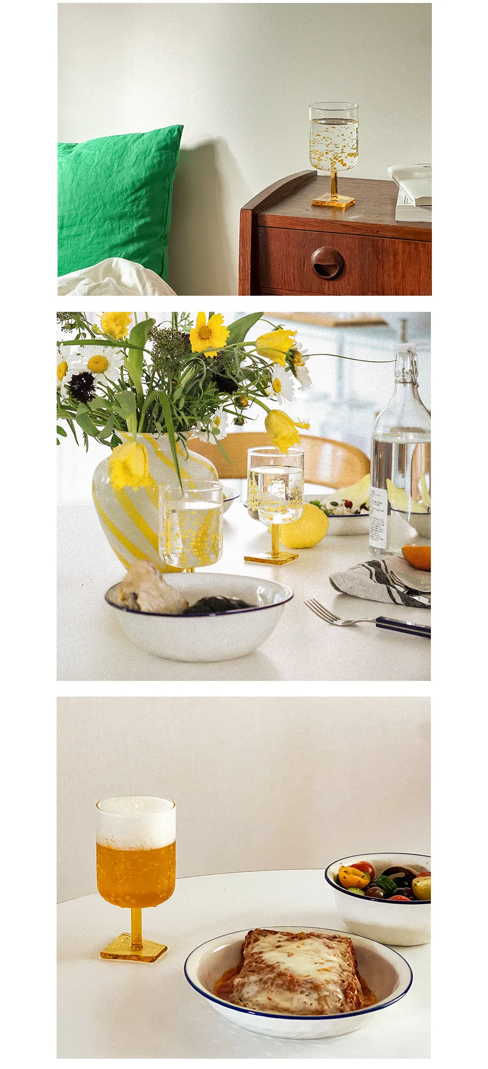 [EPOK 에포크] 스파클링 패턴 디자인 고블렛 잔 글라스 컵 -320ml 선물포장 - 감도 깊은 취향 셀렉트샵 29CM