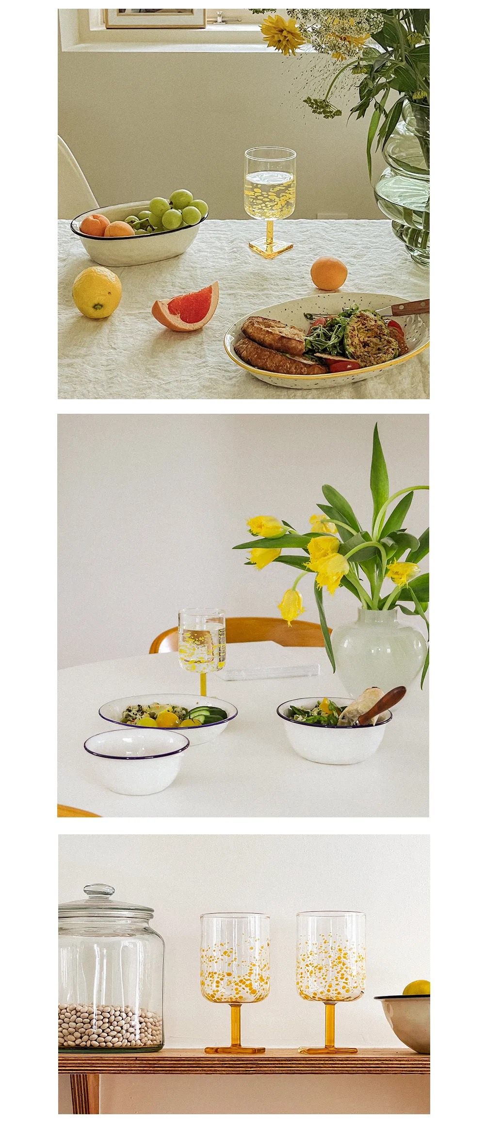 [EPOK 에포크] 스파클링 패턴 디자인 고블렛 잔 글라스 컵 -320ml 선물포장 - 감도 깊은 취향 셀렉트샵 29CM