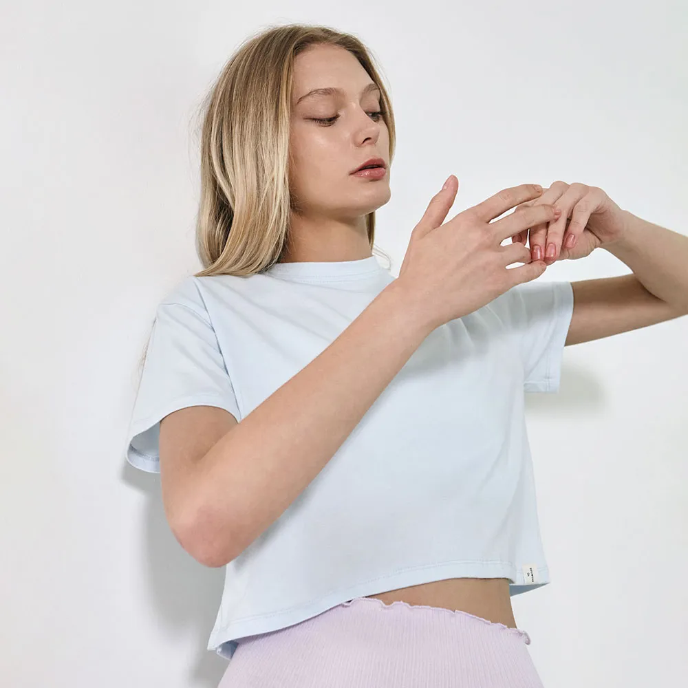 베이직 크롭 반팔티 DEVI-T0109-스카이 - 감도 깊은 취향 셀렉트샵 29CM