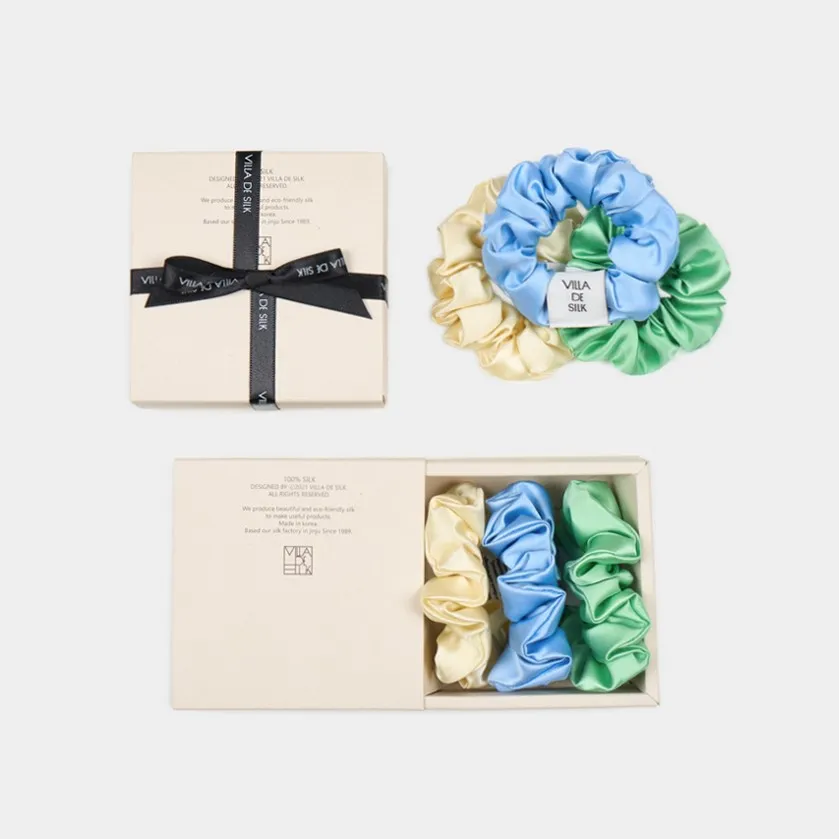 Baby scrunchie 3set (Cream/Baby Blue/Mint) 실크 스크런치 세트 - 감도 깊은 취향 셀렉트샵 29CM