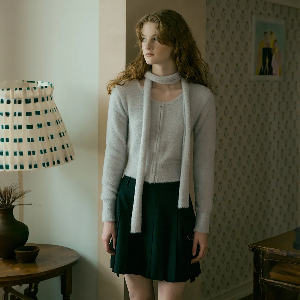 146 baby muffler knit set (light gray) - 감도 깊은 취향 셀렉트샵 29CM