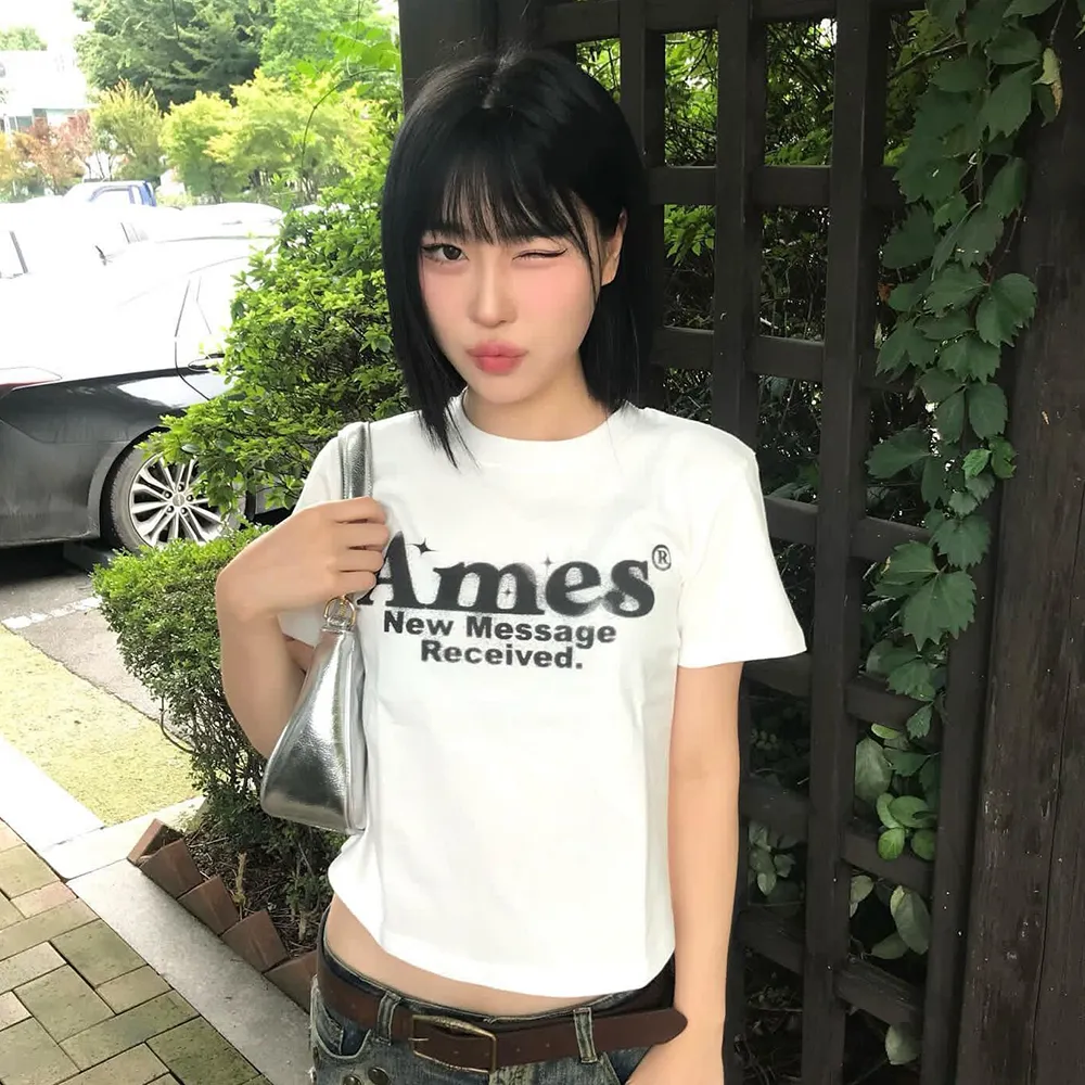 ROUND HEM CROP TEE WHITE (AM2EMUT520A) - 감도 깊은 취향 셀렉트샵 29CM