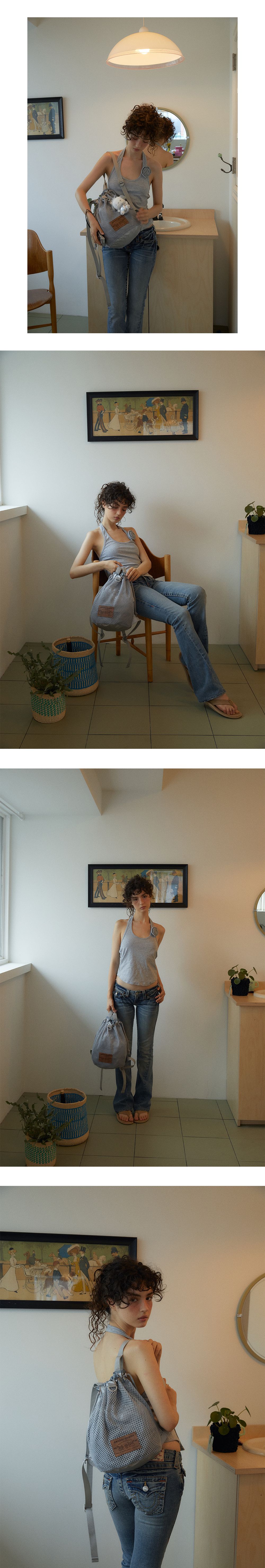 Ete drawstring backpack 에떼 드로우스트링 백팩_Silver - 감도 깊은 취향 셀렉트샵 29CM