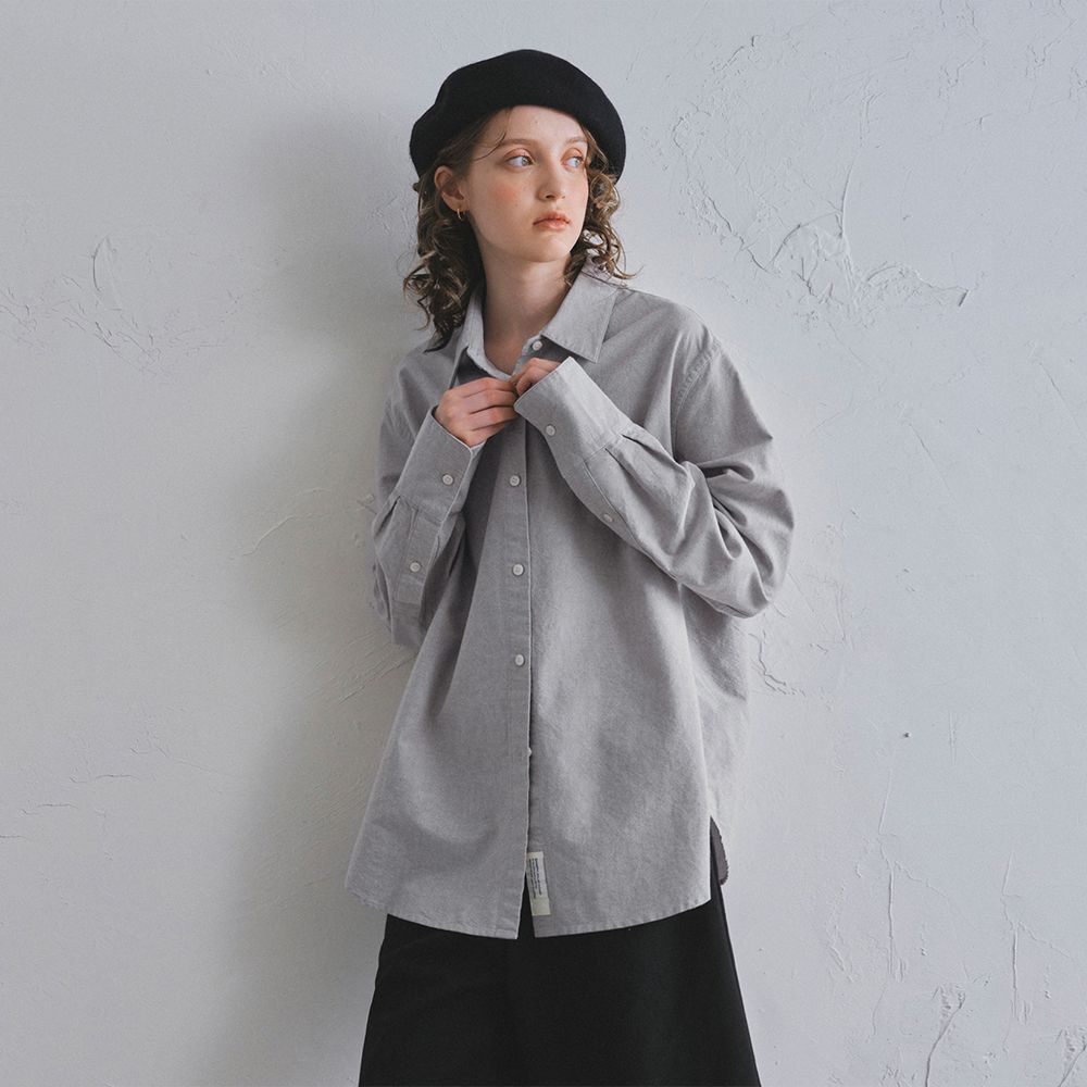 클래식 세미 오버 옥스포드 셔츠 Neutral Gray 감도 깊은 취향 셀렉트샵 29cm