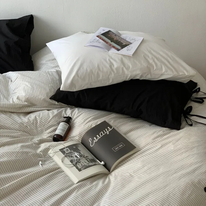 리브 60수 고밀도 알러지케어 자루형/리본형 베개커버 (40x60/50x70) - 감도 깊은 취향 셀렉트샵 29CM