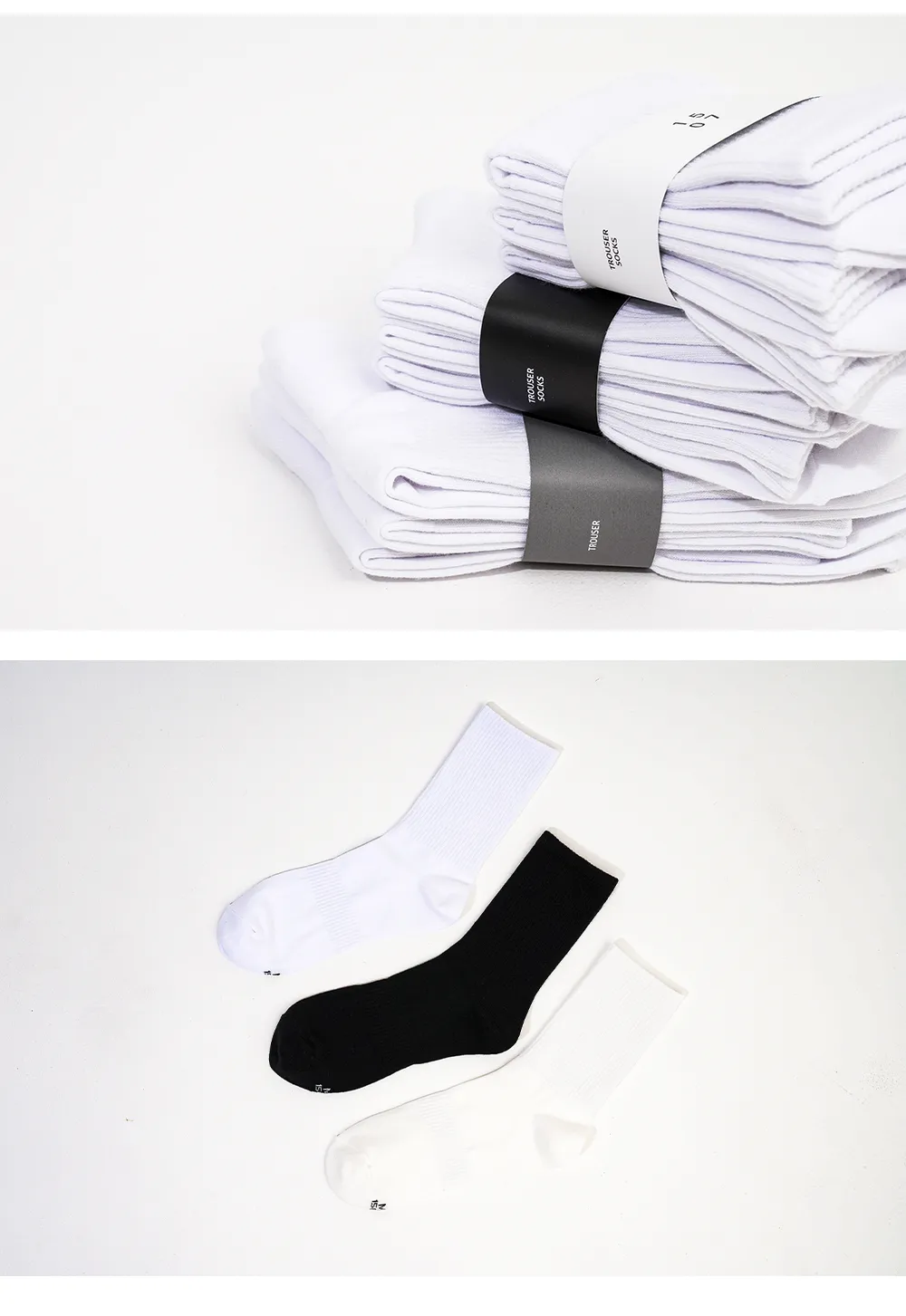 [6PACK] 1507 모노 트라우져 미들 삭스 - 화이트/블랙/스노우 화이트 - 감도 깊은 취향 셀렉트샵 29CM