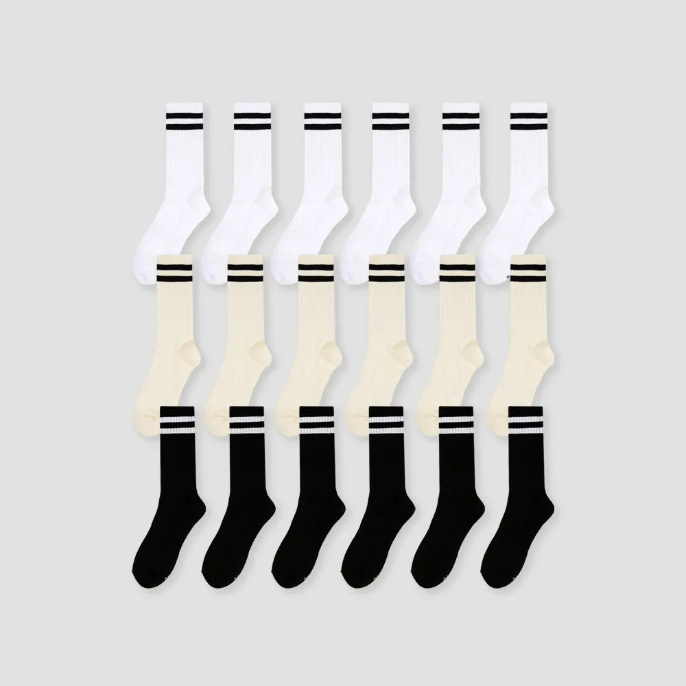 [6PACK] 1507 빈티지 엠보 트라우져 삭스 - 스노우 화이트/아이보리/블랙 - 감도 깊은 취향 셀렉트샵 29CM