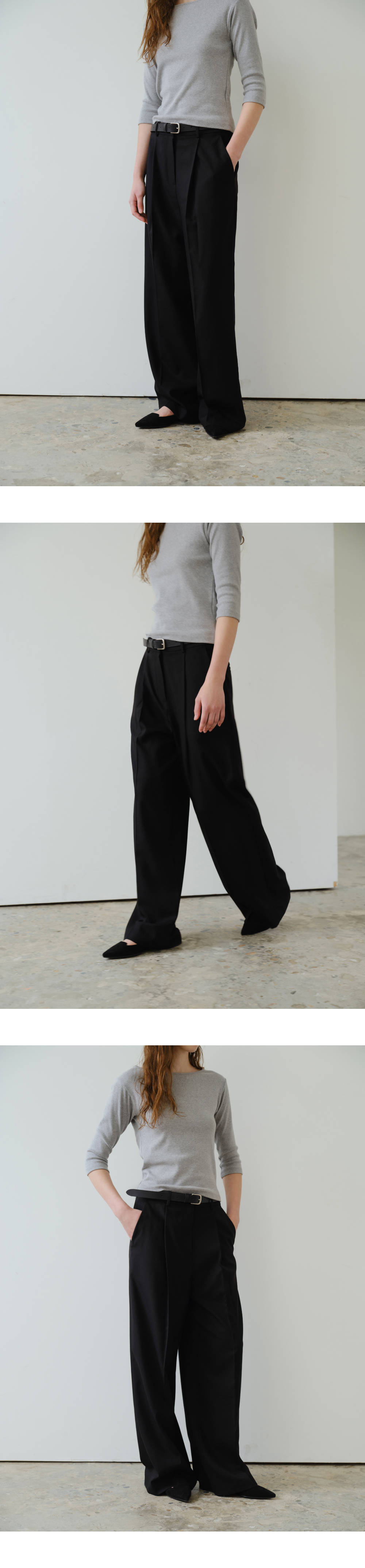 One-tuck Wide Slacks_Black - 감도 깊은 취향 셀렉트샵 29CM