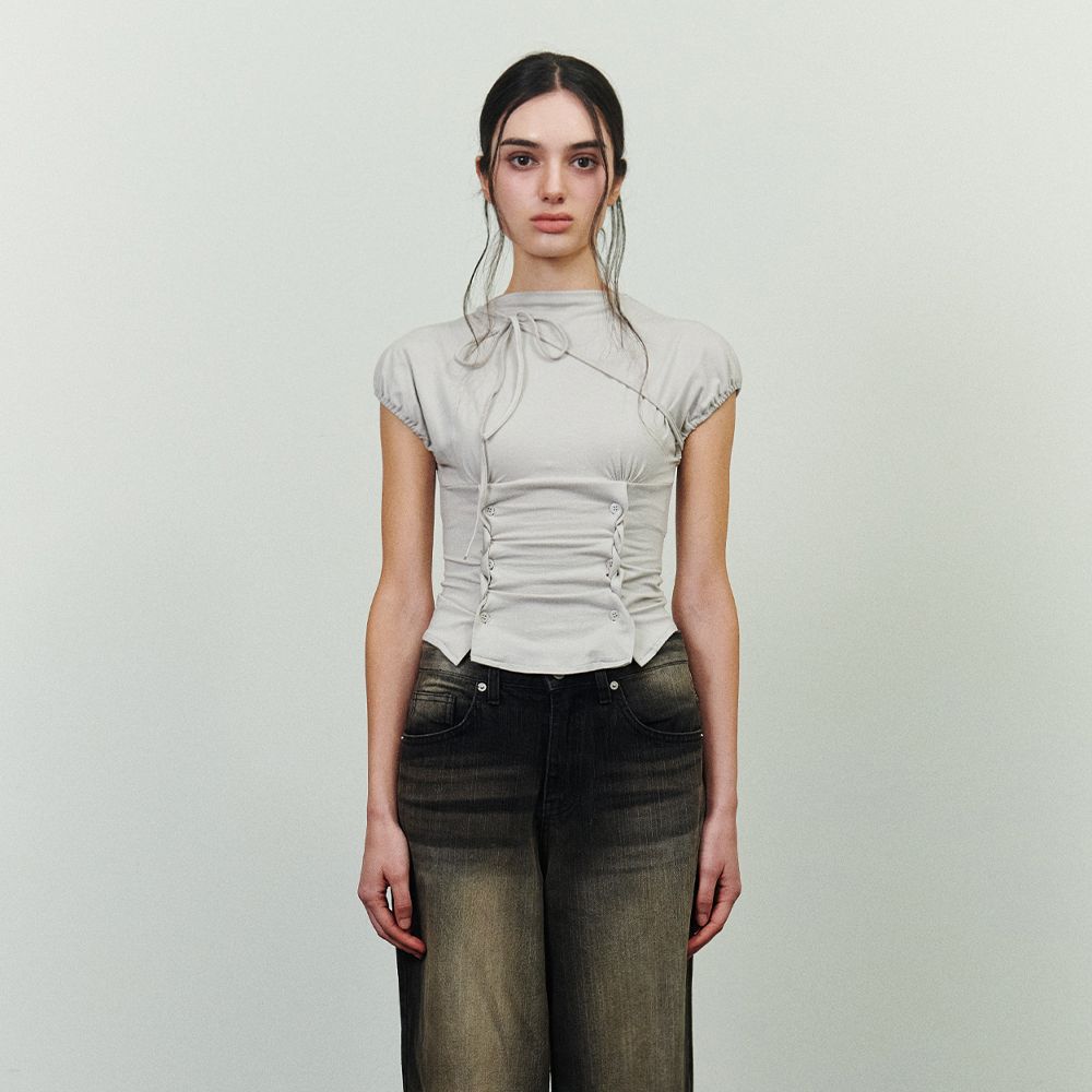 JANE BUTTON TOP beige - 감도 깊은 취향 셀렉트샵 29CM