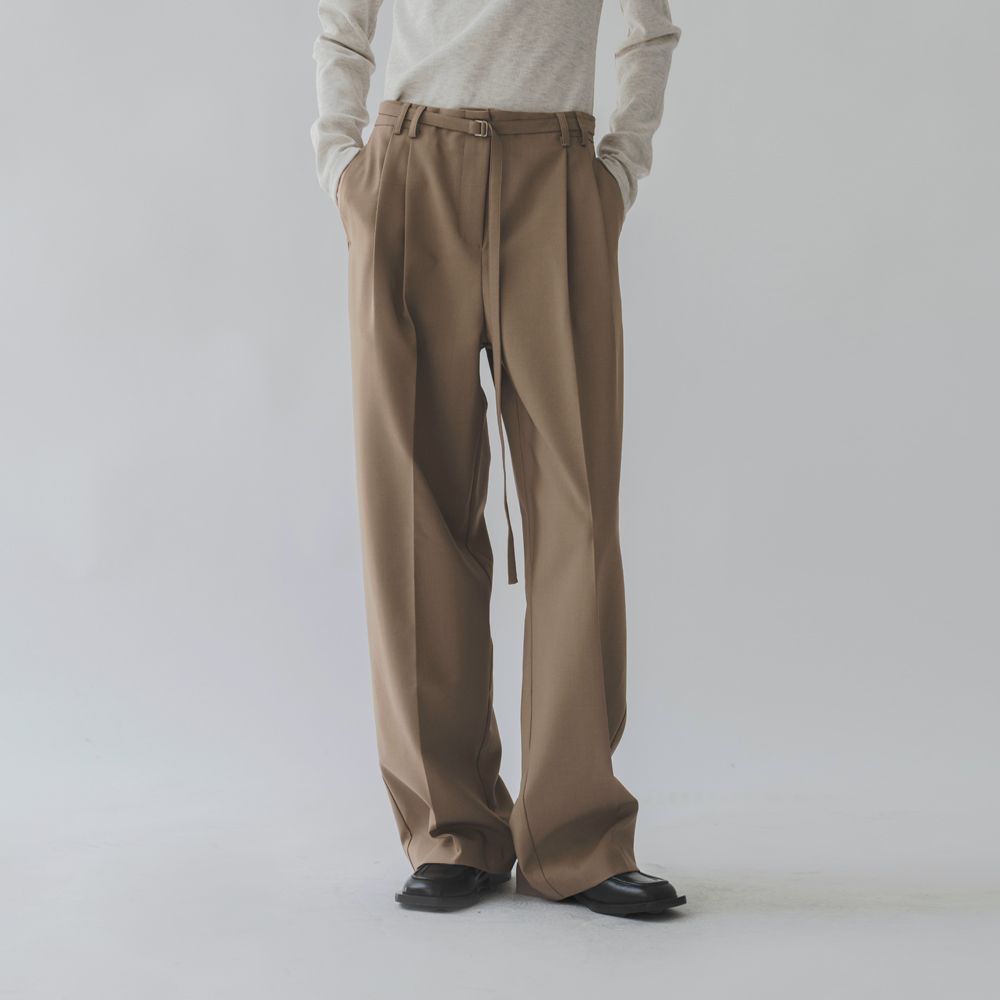 Loose belted slacks (mocha beige) - 감도 깊은 취향 셀렉트샵 29CM