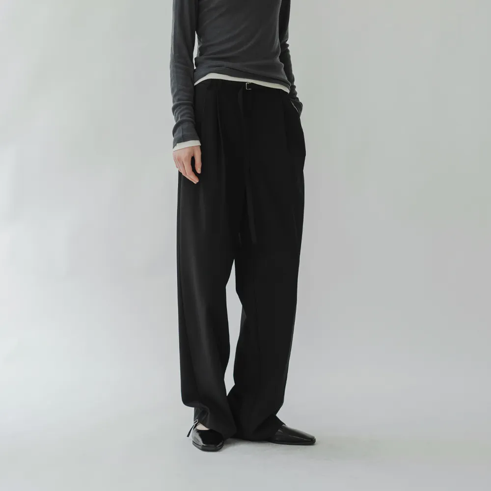 [6차] Loose belted slacks (black) - 감도 깊은 취향 셀렉트샵 29CM