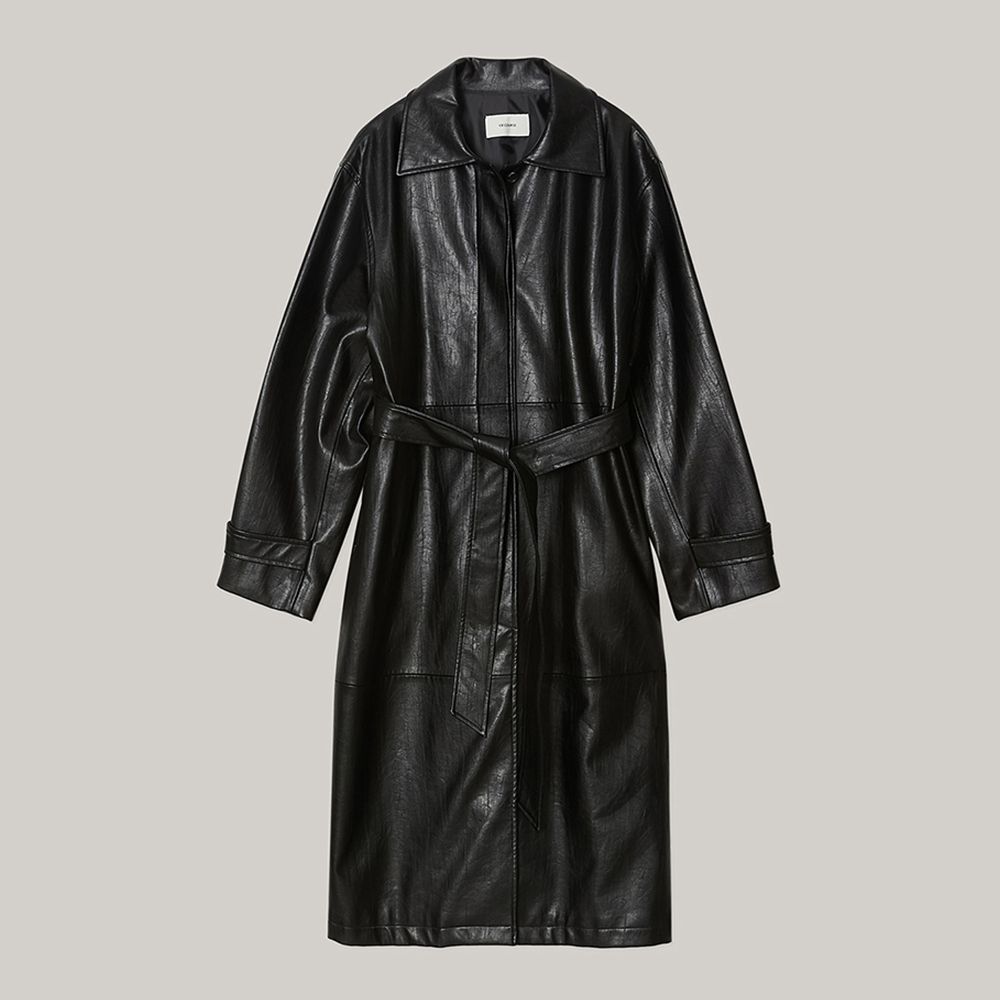 Leather Mac Coat (black) - 감도 깊은 취향 셀렉트샵 29CM