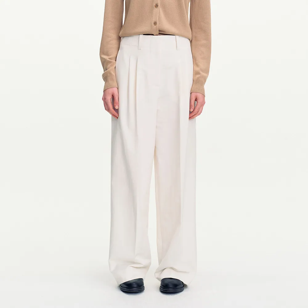 Sandy Cotton Two-Tuck Pants (Ivory) - 감도 깊은 취향 셀렉트샵 29CM
