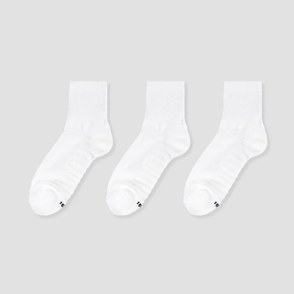 [3PACK] 1507 라인 메쉬 애슬레틱 하프 삭스 - 스노우화이트 - 감도 깊은 취향 셀렉트샵 29CM