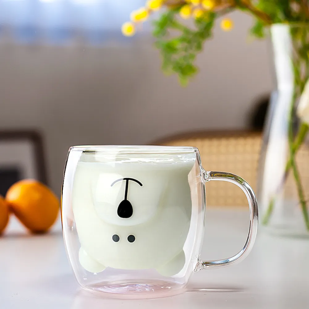 레토 이중내열 곰돌이 유리컵 (1P/2P) LGC-B02 - 감도 깊은 취향 셀렉트샵 29CM