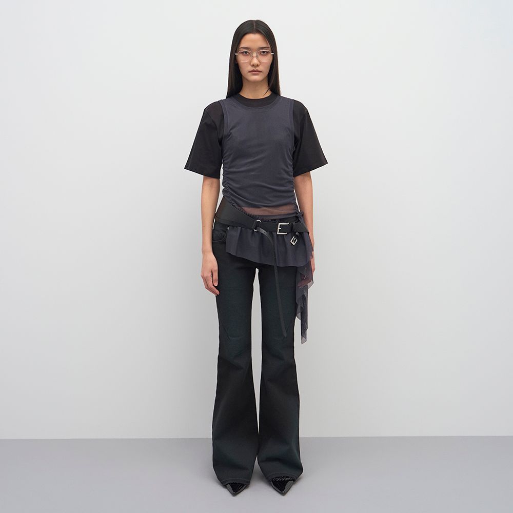 [5th REORDER] MESH FRILL SLEEVELESS TOP - 감도 깊은 취향 셀렉트샵 29CM