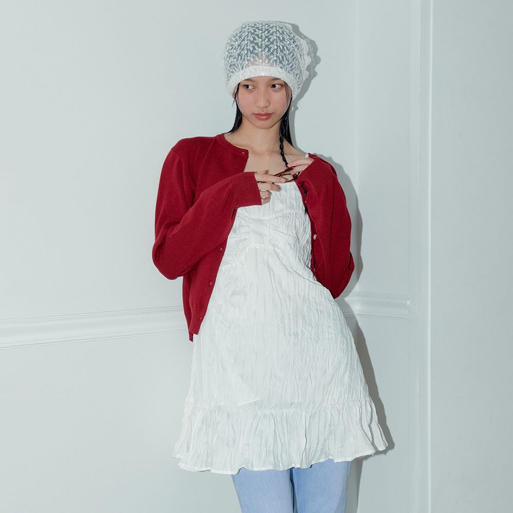 WRINKLE RIBBON ONE-PIECE (CREAM) - 감도 깊은 취향 셀렉트샵 29CM