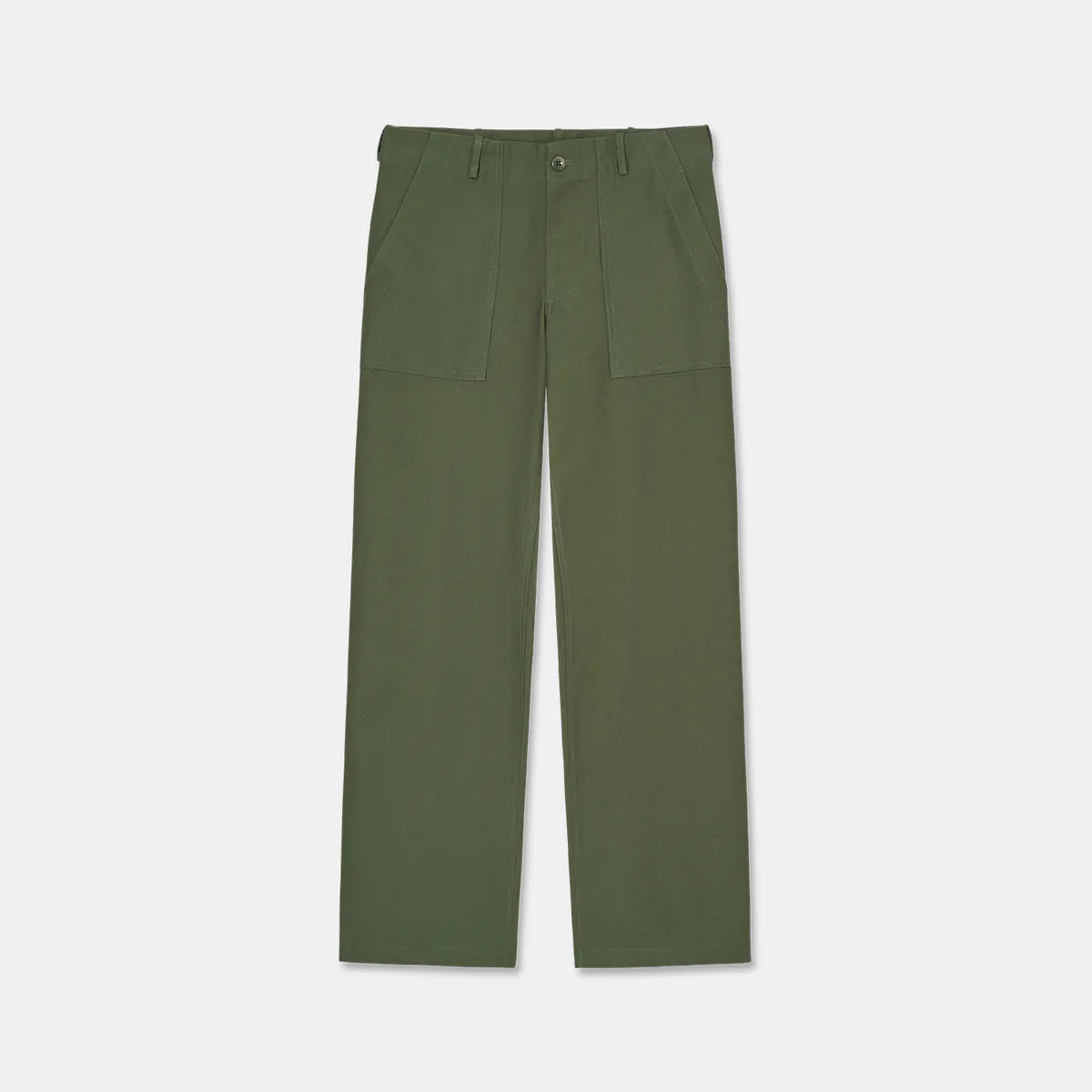 MILITARY BACK SATIN FATIGUE PANTS OLIVE GREEN - 감도 깊은 취향 셀렉트샵 29CM
