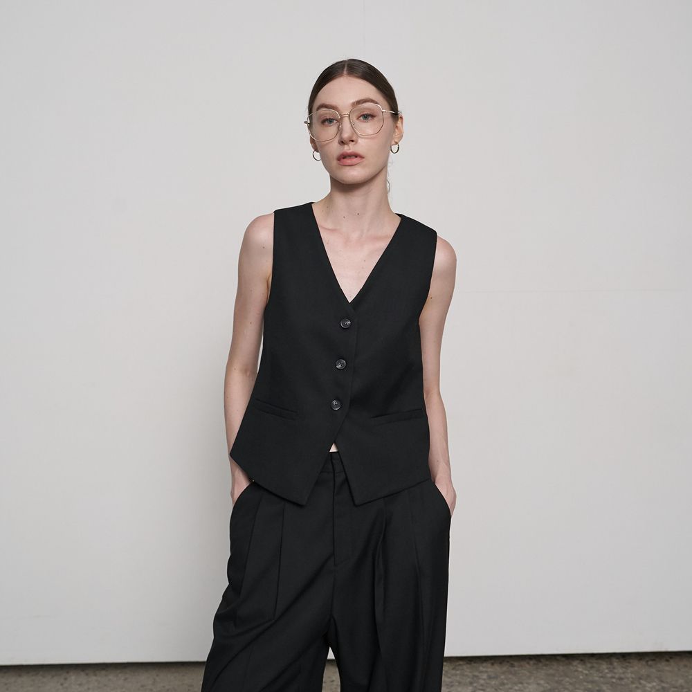 Wool Single Vest Black - 감도 깊은 취향 셀렉트샵 29CM
