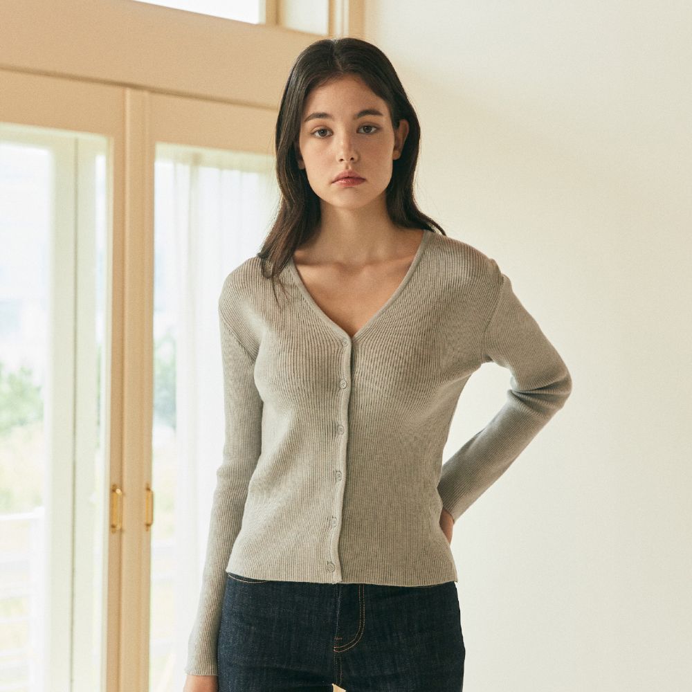 SLIM PIT V-NECK KNIT_GRAY - 감도 깊은 취향 셀렉트샵 29CM
