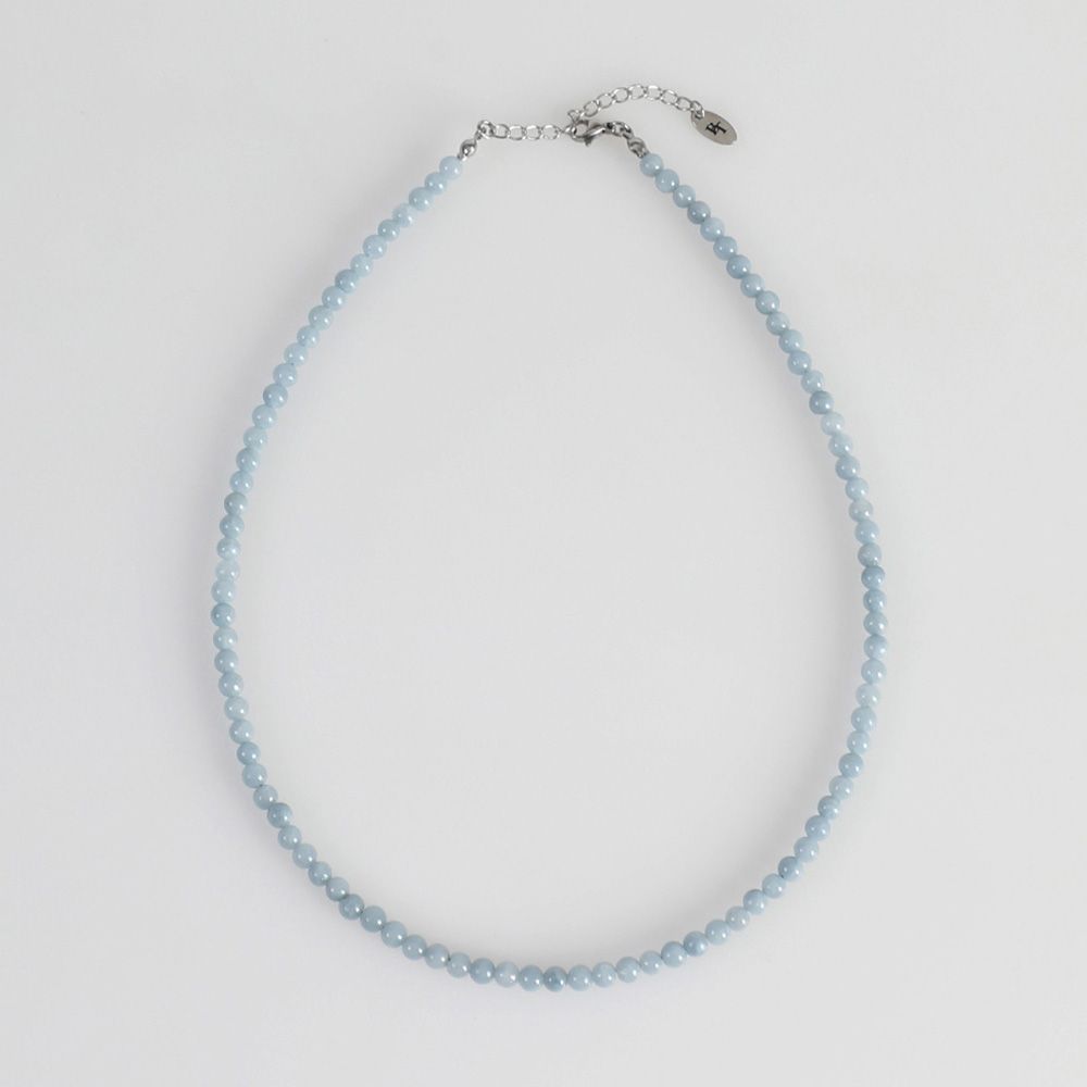 BT 원석 목걸이 06 (4mm 채운옥 아쿠아) - 감도 깊은 취향 셀렉트샵 29CM