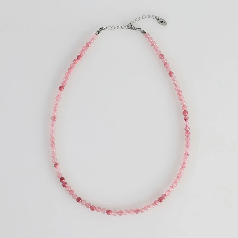 BT 원석 목걸이 07 (4mm 미황옥 레드멀티) - 감도 깊은 취향 셀렉트샵 29CM