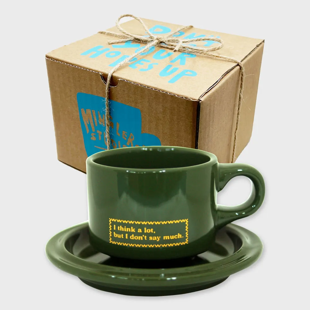 THINK A LOT 200ml 컵앤소서 카페라떼잔 - 감도 깊은 취향 셀렉트샵 29CM