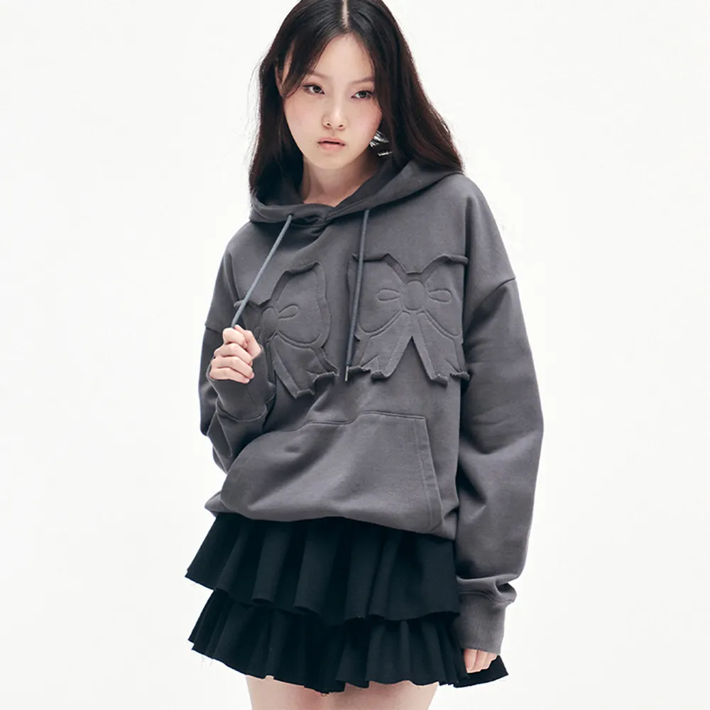 YOUHEE RIBBON HOODIE CHARCOAL - 감도 깊은 취향 셀렉트샵 29CM