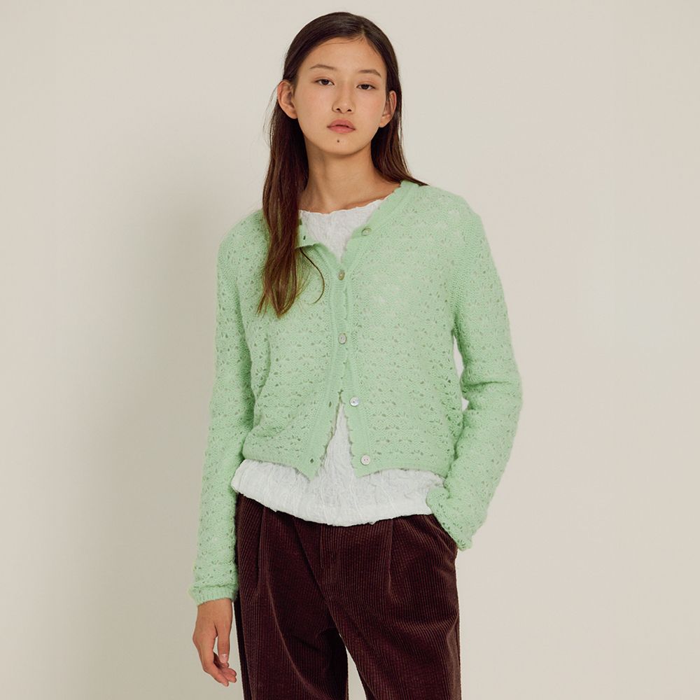 Swan Crochet Wool Cardigan (Mint) - 감도 깊은 취향 셀렉트샵 29CM