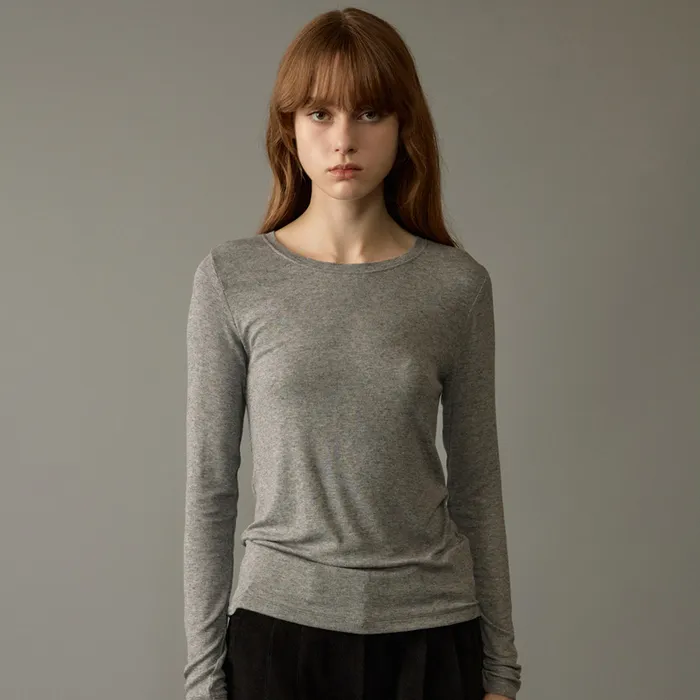 [8차]Wool tencel round Tee (Gray) - 감도 깊은 취향 셀렉트샵 29CM