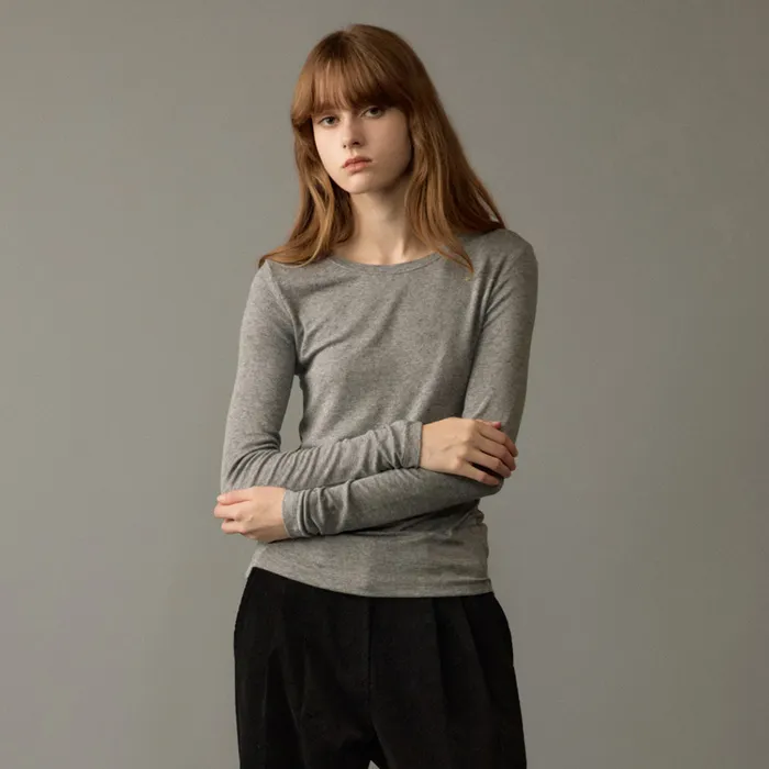 [8차]Wool tencel round Tee (Gray) - 감도 깊은 취향 셀렉트샵 29CM