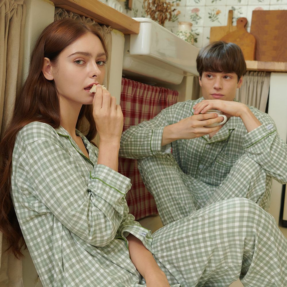 [2PACK] (uni) 플래드 체크 피치기모 파자마 세트 - 감도 깊은 취향 셀렉트샵 29CM