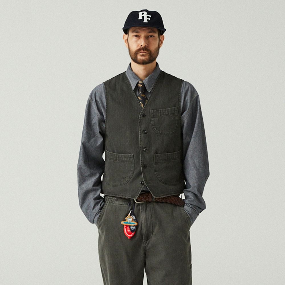 SIGNATURE COTTON WORK VEST CHARCOAL_FQ3WV91U - 감도 깊은 취향 셀렉트샵 29CM